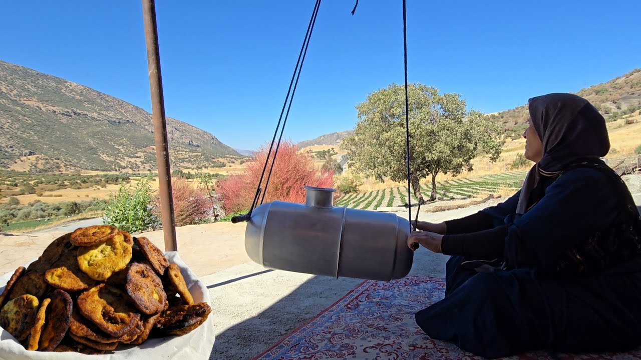 Making Buttermilk from yogurt in the traditional way/Baking local bread ...