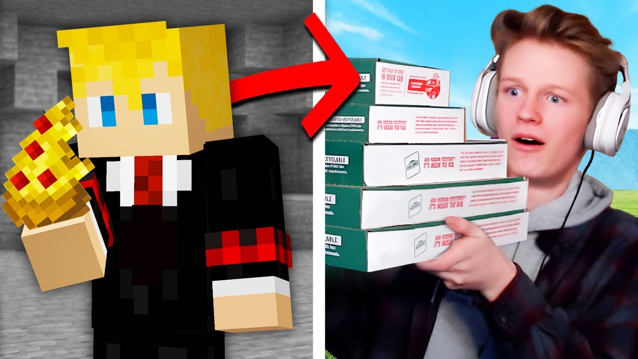 Anything He Eats in Minecraft, I Send Him in Real Life - YouTube