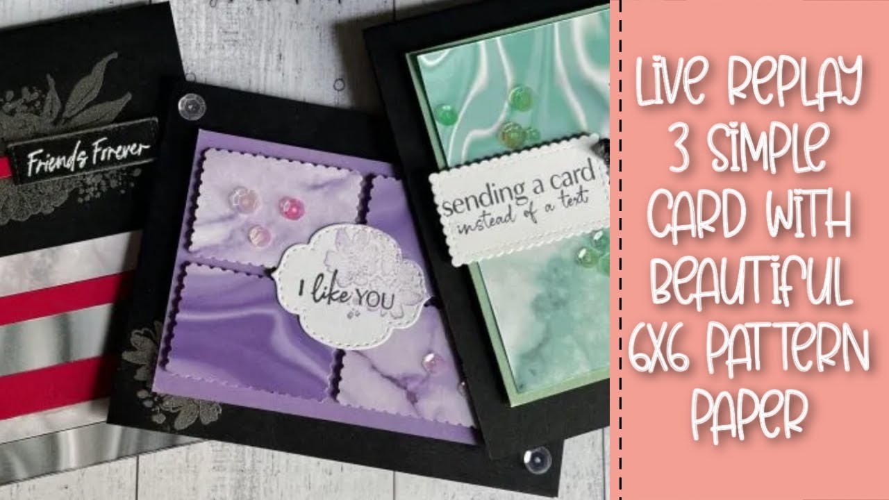 3 Easy Cards With 1 Set Of Designer Paper - YouTube