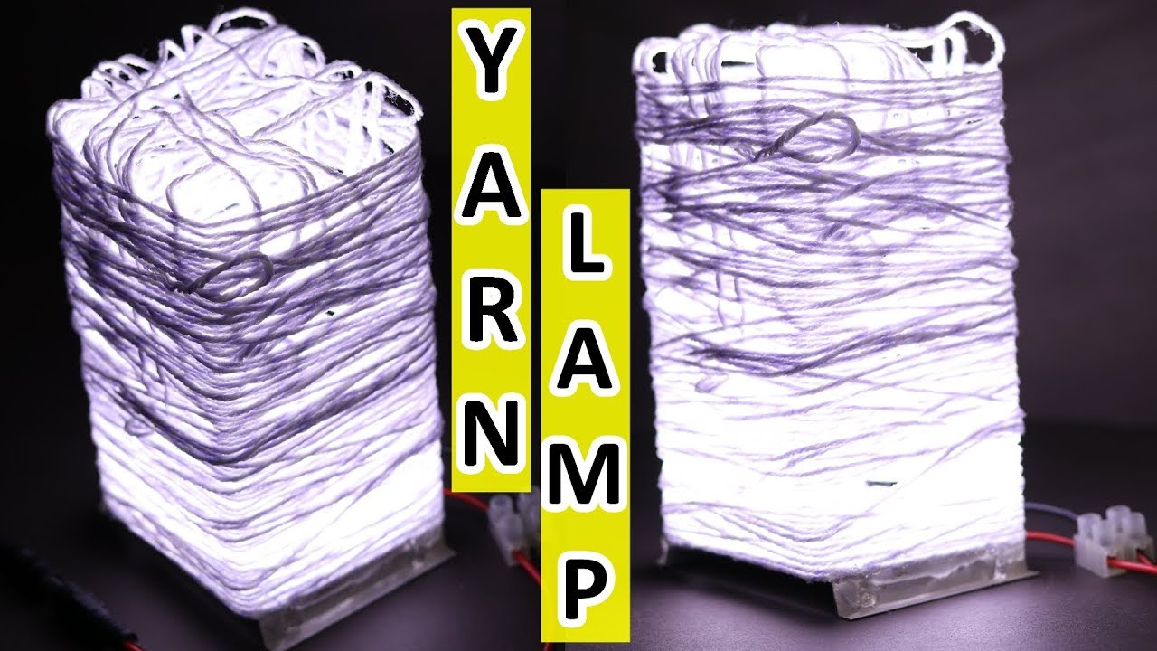 How to make a Lampshade, Lanterns, and YARN LAMP - YouTube