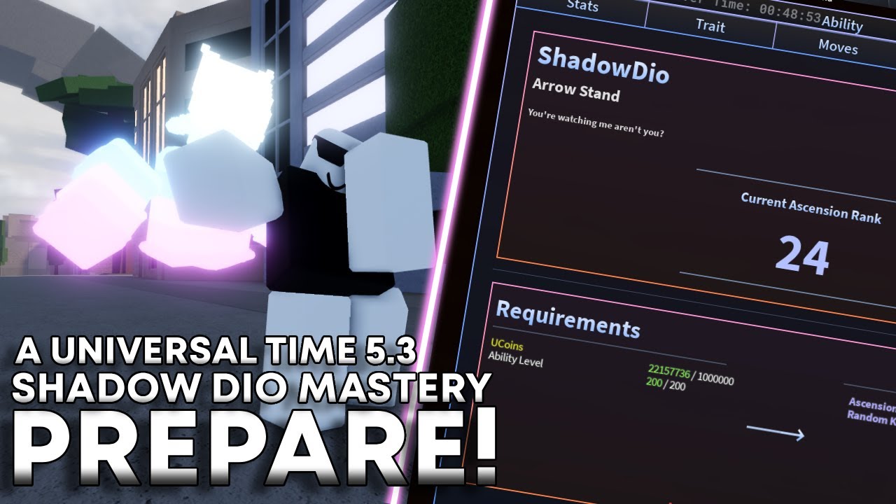 [AUT] SHADOW DIO MASTERY PREPARATION GUIDE - YouTube