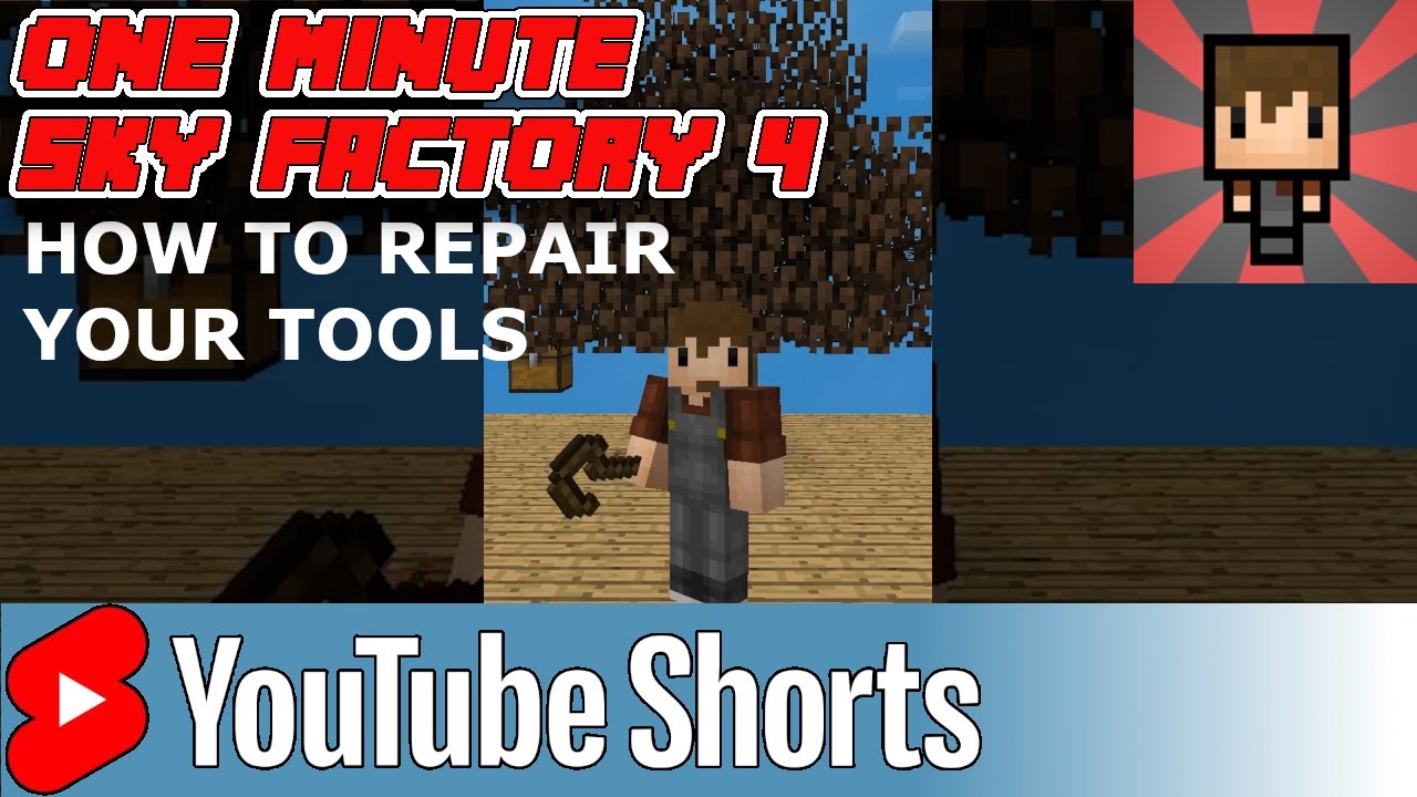 ONE MINUTE SKYFACTORY 4 - EP03 HOW TO REPAIR TOOLS IN SF4 #Shorts - YouTube