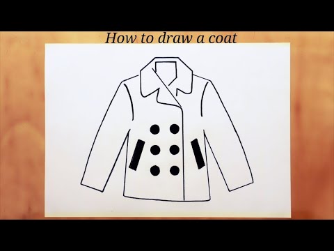 How To Draw A Coat Easy Step By Step | Coat Drawing Easy For Beginners ...