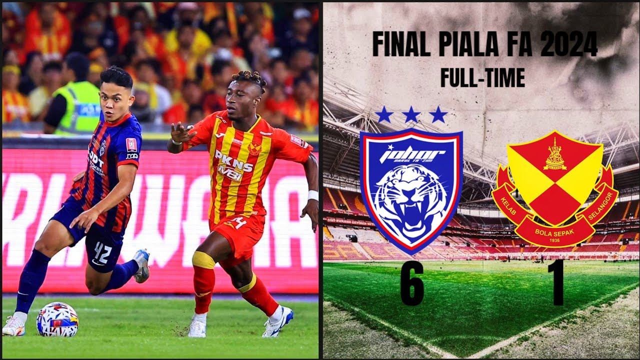 FT : FINAL PIALA FA 2024 | JDT (6) vs (1) SELANGOR FC | FINAL PIALA FA ...