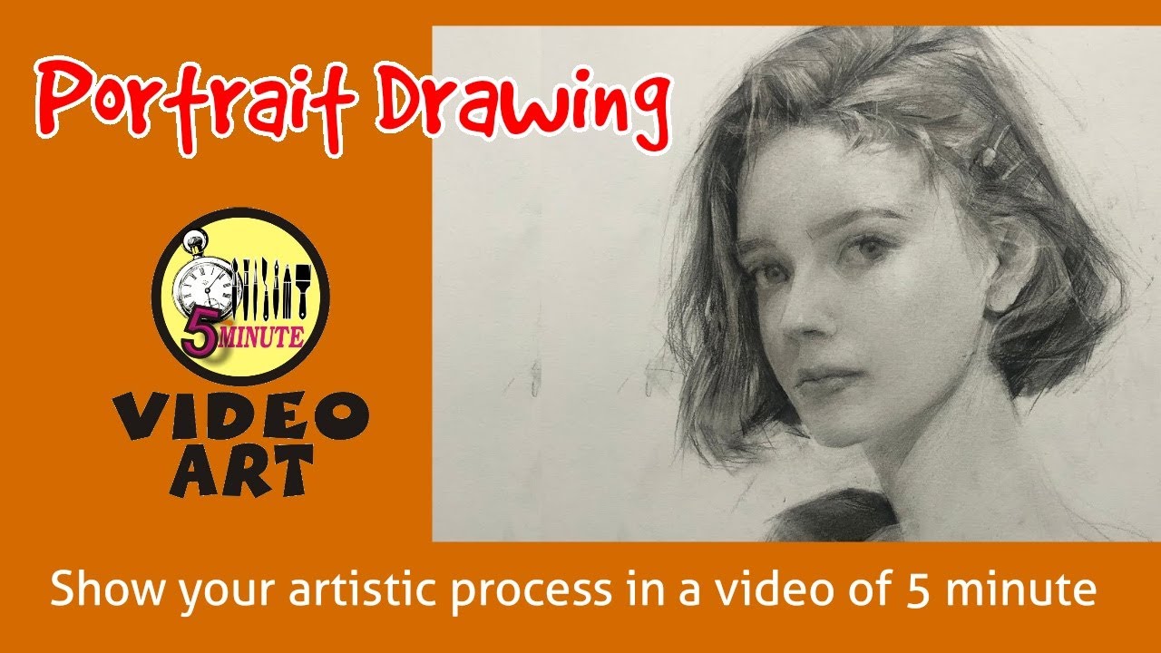 | portrait drawing | Quick sketch | 5 minute art working process ...