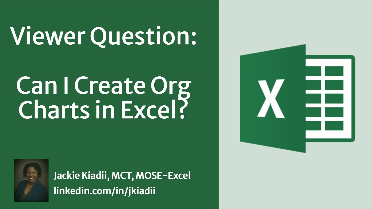 How To Create An Organizational Chart In Excel YouTube How To Create An Organizational Chart In Excel YouTube