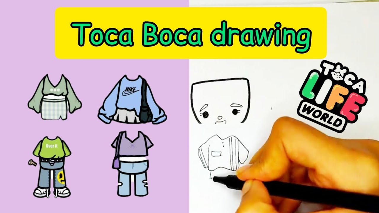 how to draw Toca life world character step by step paper crafts💓Toca ...