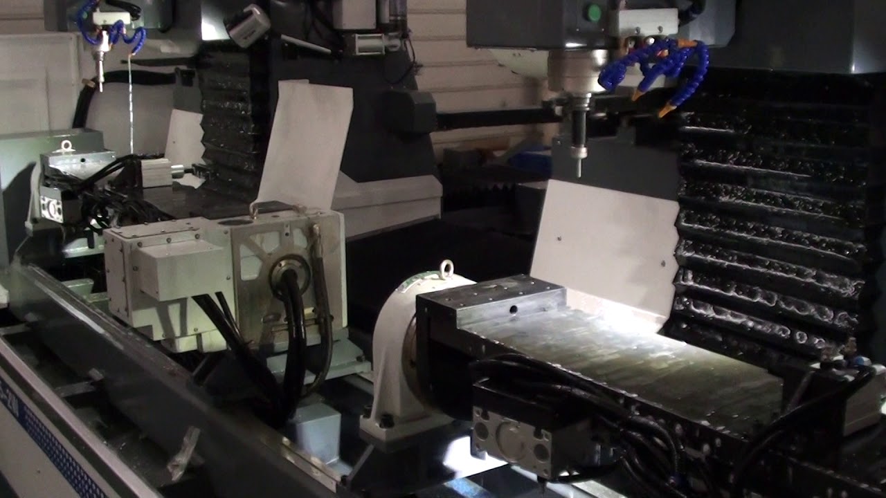 PRATIC CNC-Double Head with 4th axis Rotary Table Machining Case - YouTube