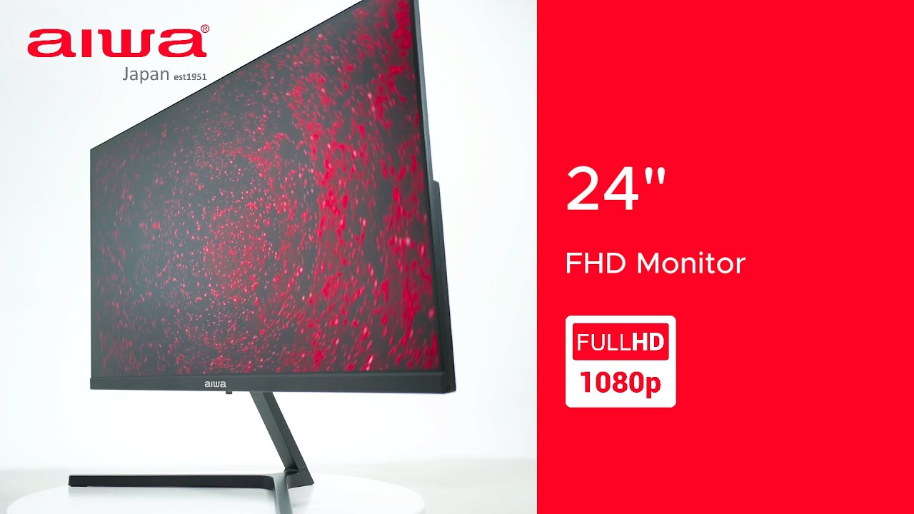 Aiwa 24" FHD Monitor AWM2425B - YouTube