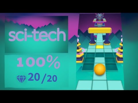 Rolling Sky Level 7 Sci-Tech 100% Clear - All Gems - YouTube