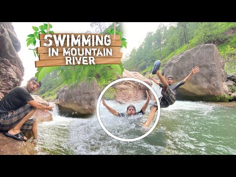 Swimming In mountain river | Deep water swimming | Exploring in ...