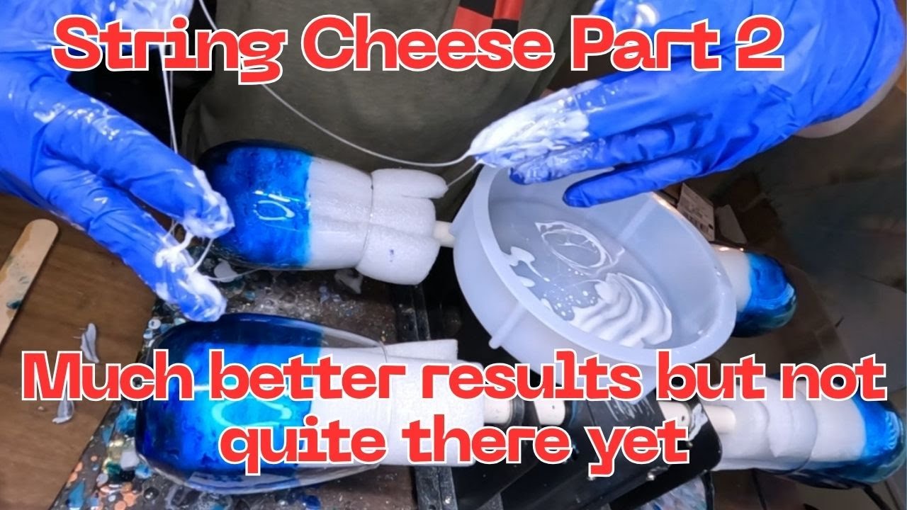 PART 2 of ADDING STRING CHEESE TO RESIN. Better results, but I can make ...