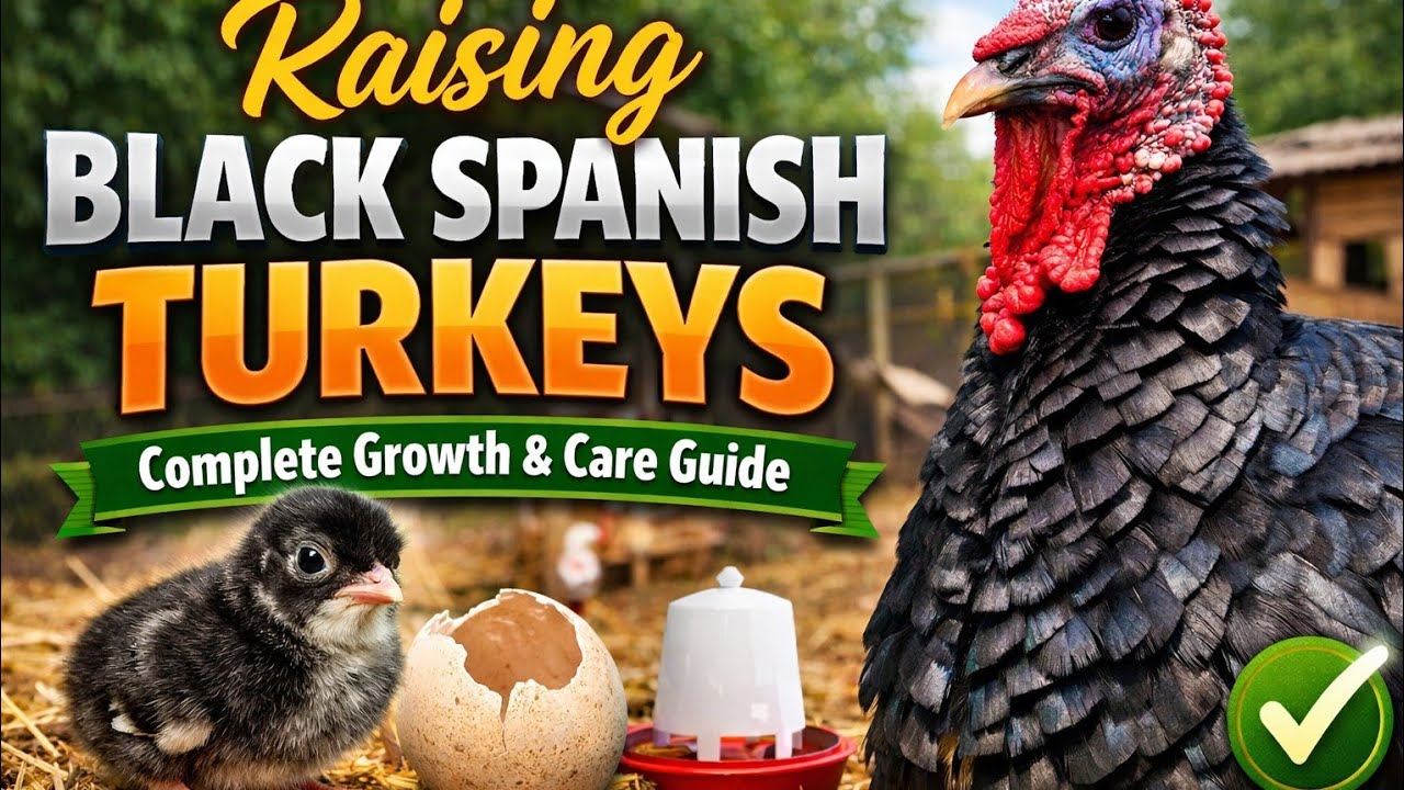 Raising Black Spanish Turkeys: Complete Growth & Care Guide - YouTube