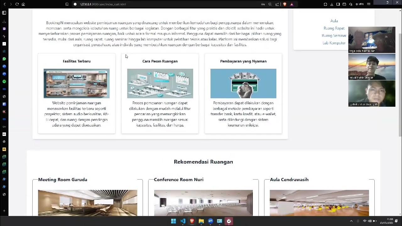Demo Aplikasi - Peminjaman Ruangan- Kelompok 4 - Pemrograman Web 1 - YouTube