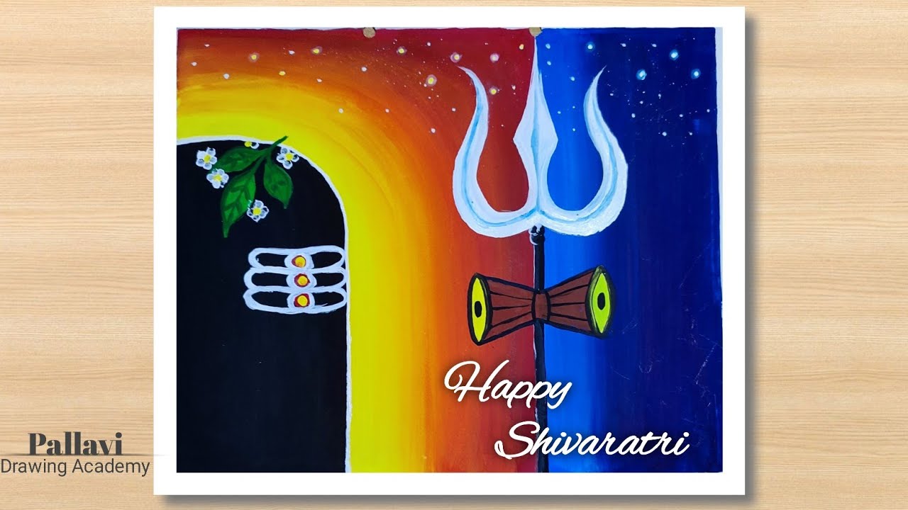 Happy Shivaratri drawing new and easy ||Easy and beautiful Lord Shiva ...