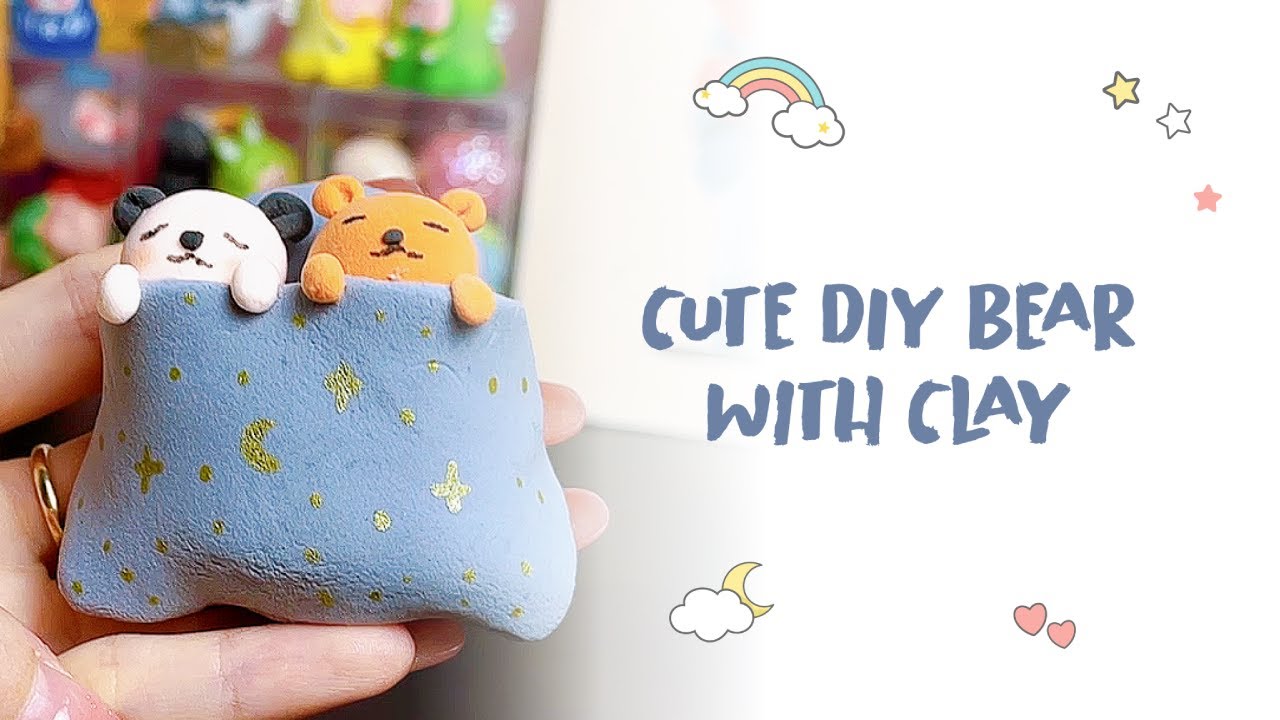 Cute DIY Bear With Clay | Super Simple Clay Modeling Tutorial - YouTube