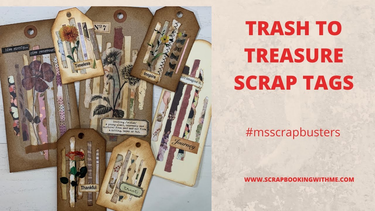 EASY TRASH TO TREASURE SCRAPPY TAGS ~ COME GET INKY WITH ME ~ # ...