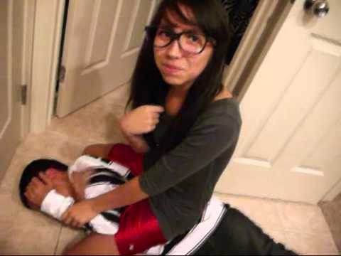 Bro and sis fight gets freaky