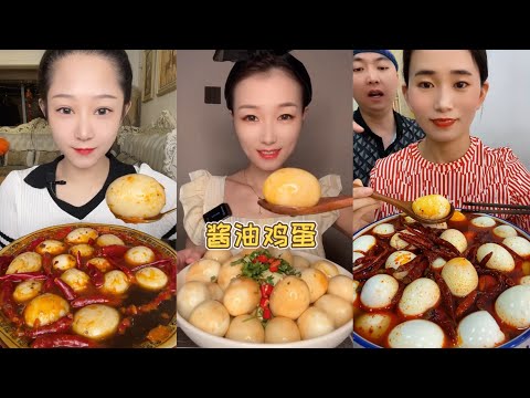 ASMR SOFT BOIL EGGS🥚먹방 SOSLU ÇİN YEMEKLERİ YEME EATING SPICY CHINESE FOOD 吃辛辣的中国菜 MUKBANG