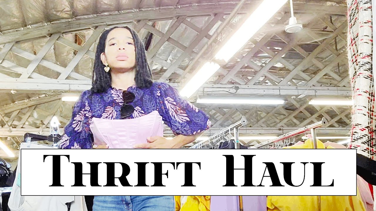 Thrift with Me | Dressing My Body Shape | Styling Try-on Haul | Model ...
