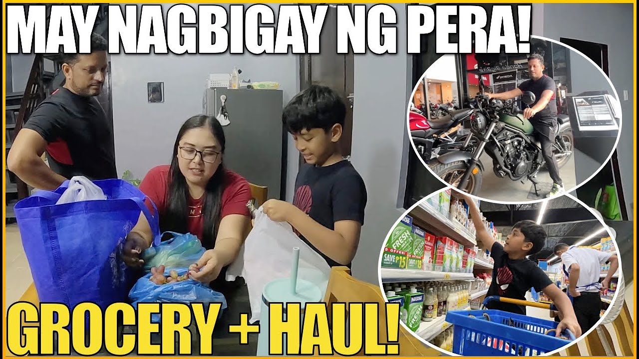 MAY NAGBIGAY NG PERA! GROCERY + HAUL! FILIPINO-INDIAN FAMILY ️ - YouTube
