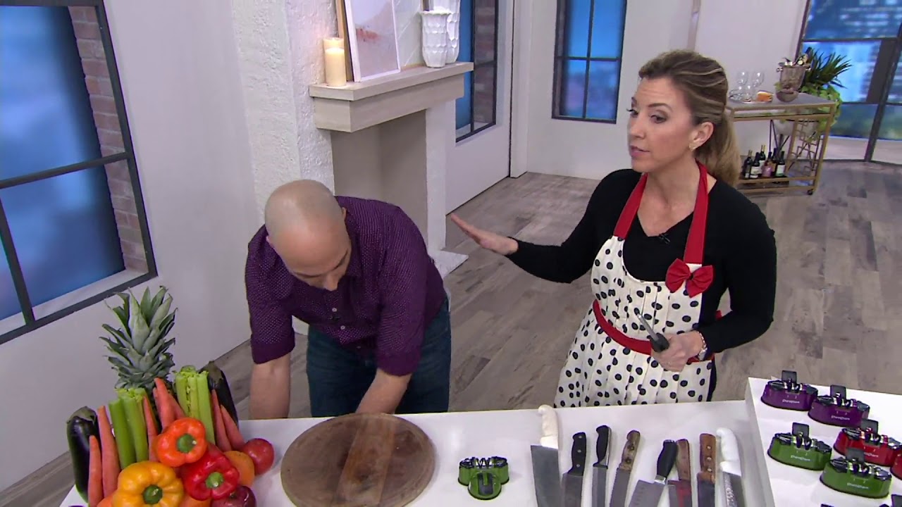 Sharp Shark Set of 2 Deluxe Knife & Scissor Sharpeners on QVC - YouTube