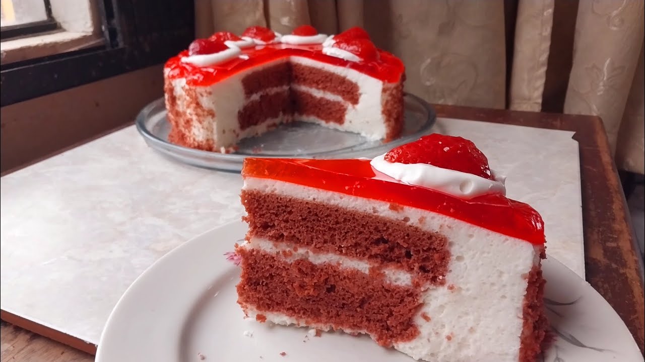 TORTA HELADA PERUANA RED VELVET (TERCIOPELO ROJO) MASA EN LICUADORA Y ...