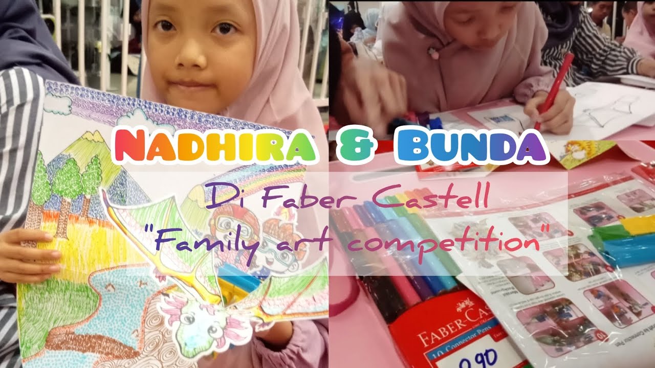 MENGGAMBAR & MEWARNAI, FABER CASTELL FAMILY ART COMPETITION#viral - YouTube