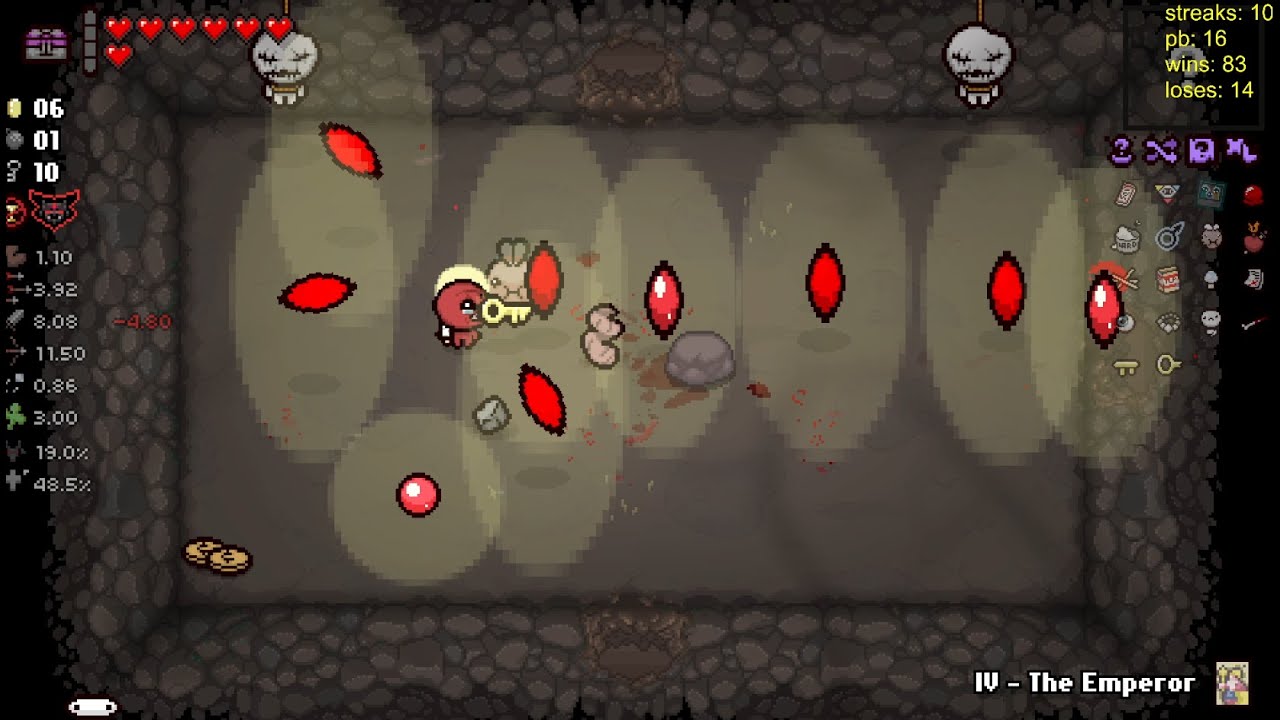 tboi Ultra hard #97 head dog and wide tears - YouTube