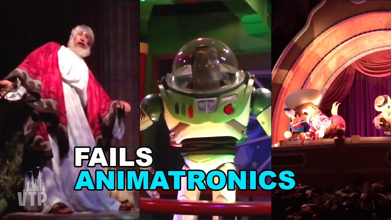 TOP FAILS ANIMATRONICS DISNEY ! - YouTube