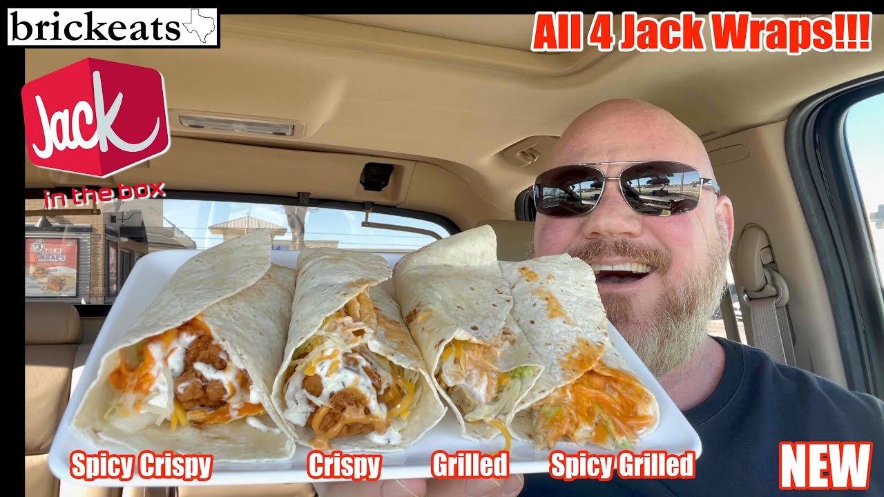 Jack in the Box *NEW* Jack Wraps REVIEW- All 4 Flavors- brickeats - YouTube