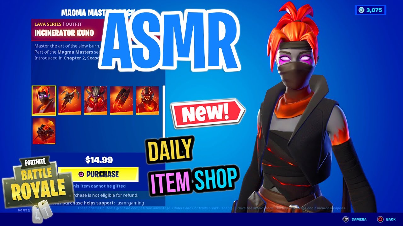 ASMR Fortnite NEW Magma Masters Skin Pack! Daily Item Shop Update 🎮🎧 ...