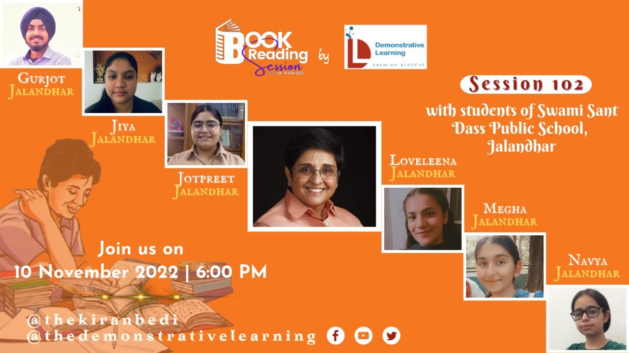 Book Reading with Dr. Kiran Bedi - Session 102 - YouTube