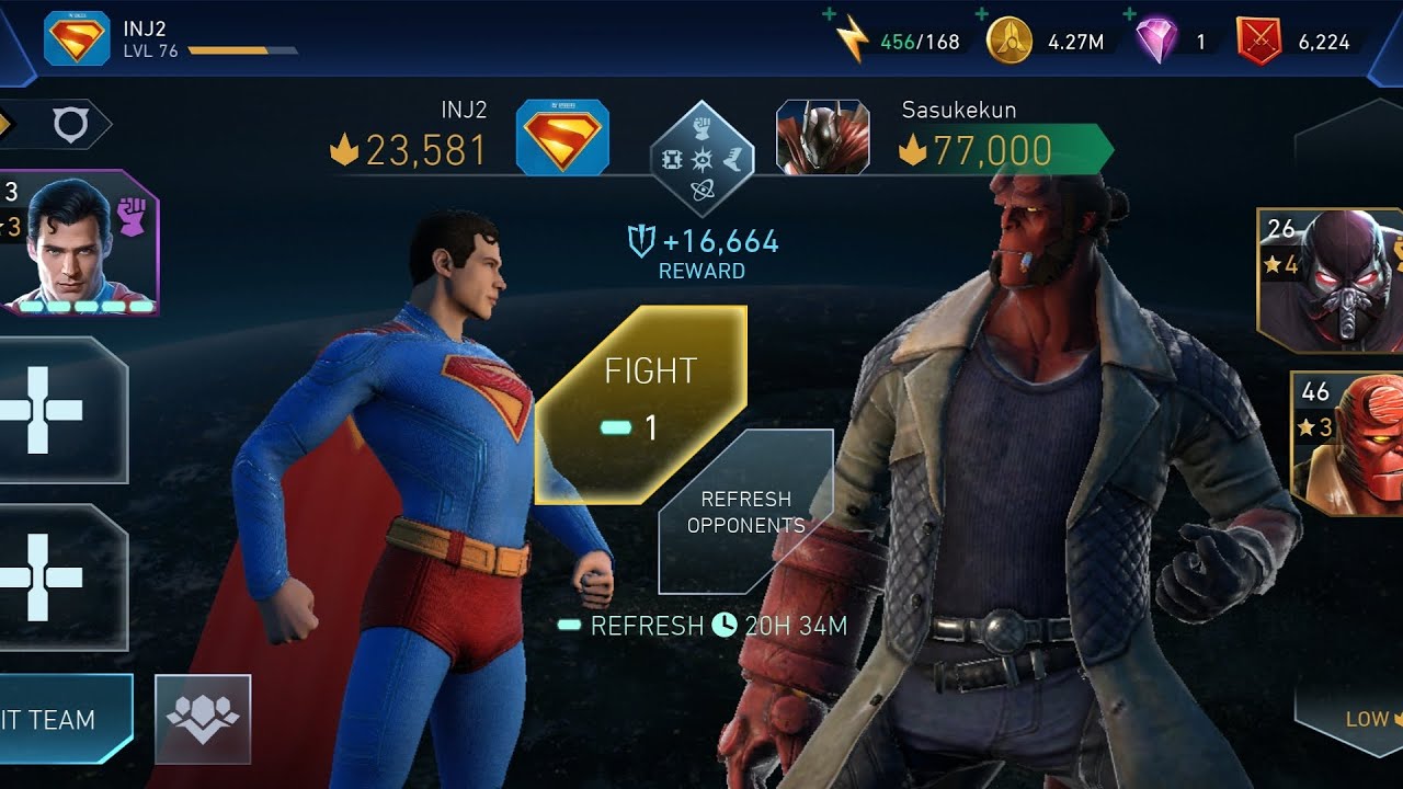 SUPERMAN (DC Universe) vs BANE (Enraged) & HELLBOY InJustice 2 Mobile ...