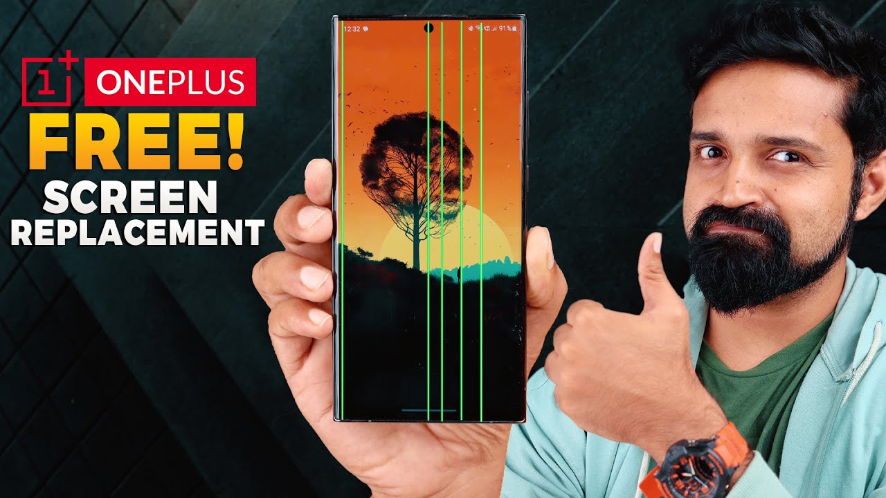 Free Screen Replacement for Green Line Issue | ONEPLUS | രക്ഷപെട്ടു ...