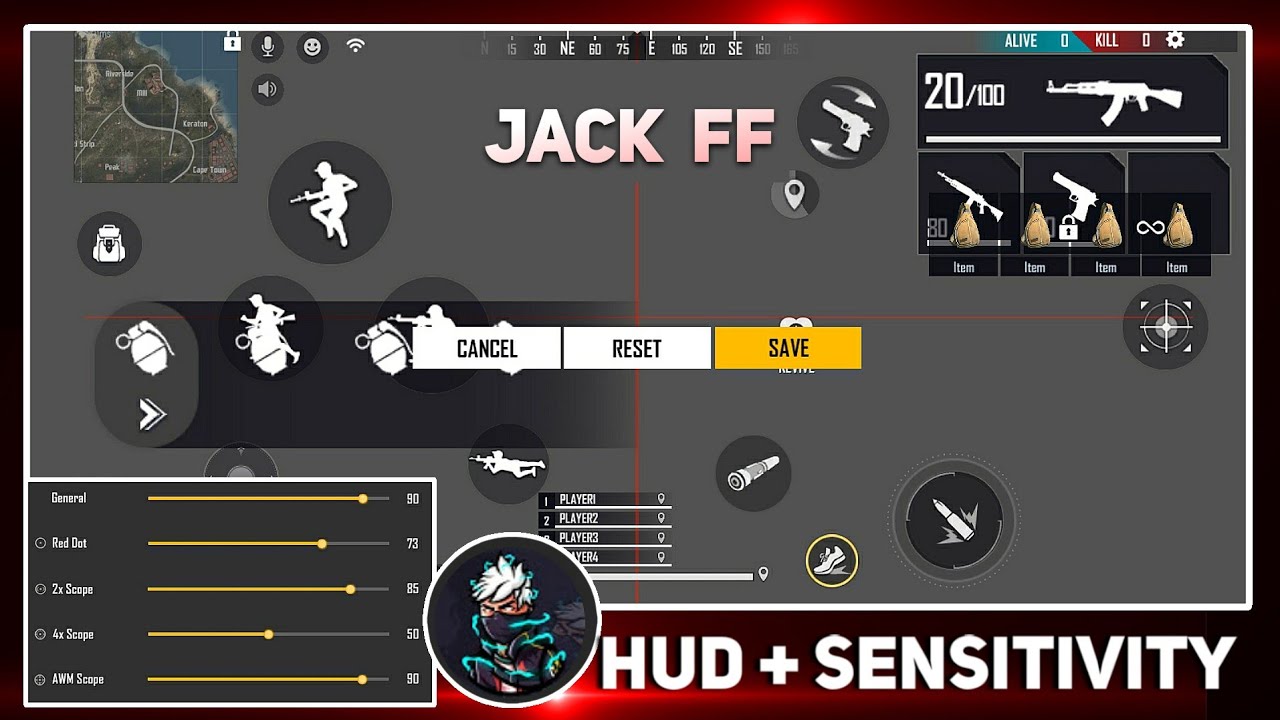 Jack FF Custom Hud + Sensitivity - YouTube