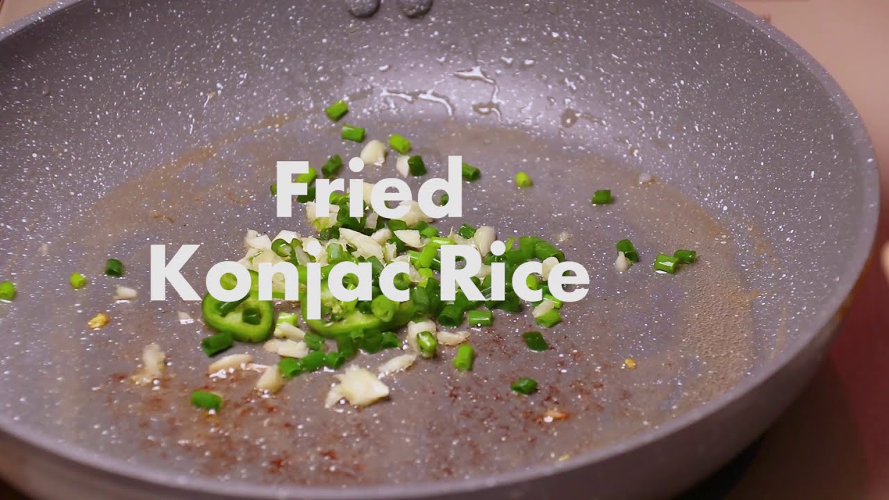 Fried Konjac Rice with Shrimp - YouTube