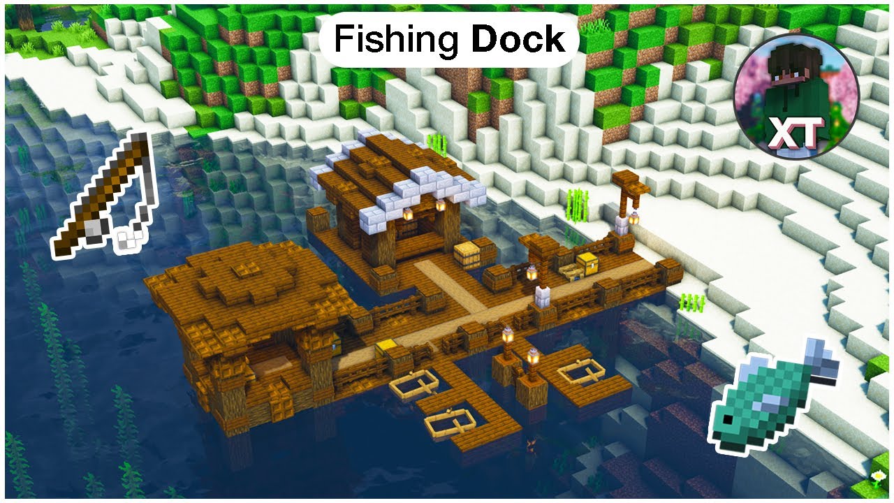 Minecraft: Fishing Dock Timelapse - YouTube
