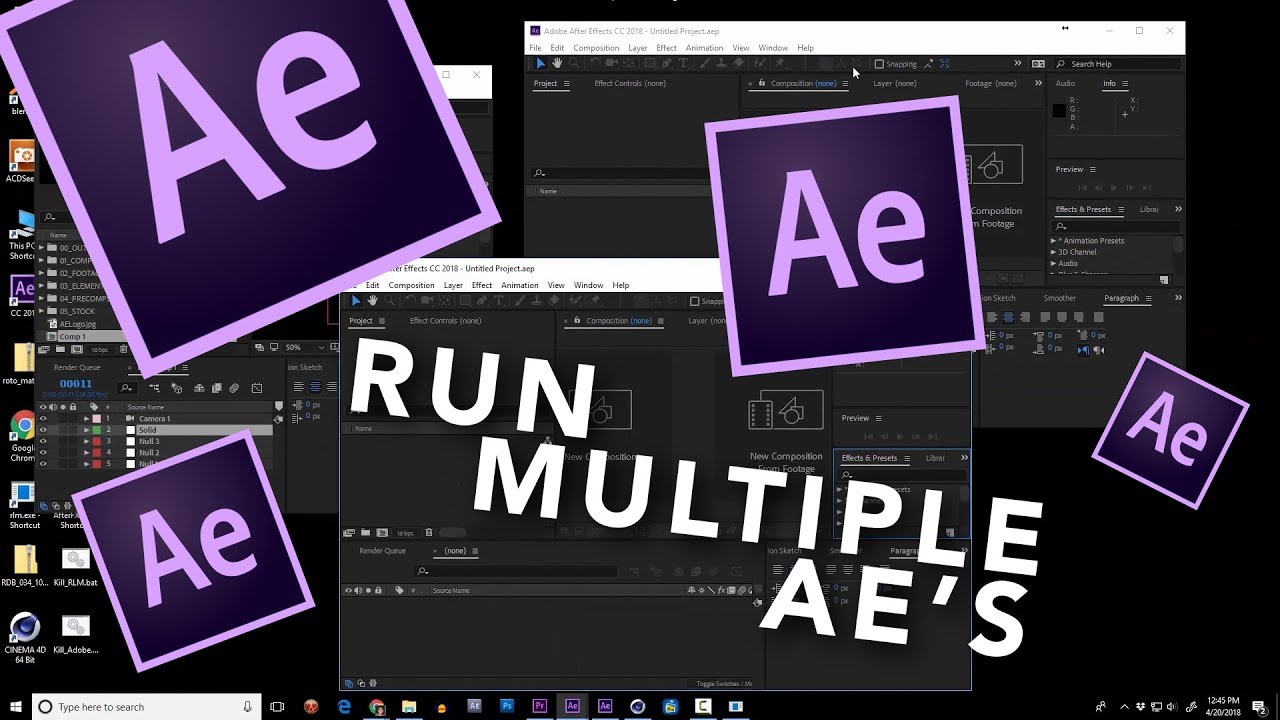 How to Run Multiple Copies of After Effects (and create Script ...