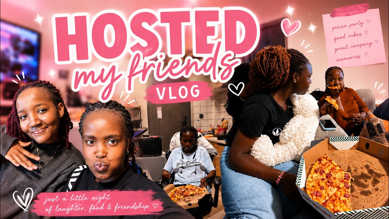 hosting my friends as a student living in Nairobi 🇰🇪 | pizza, bible ...