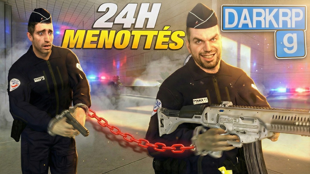 24H MENOTTER AVEC UN POLICIER ! (ils veulent m'arreter !) - YouTube