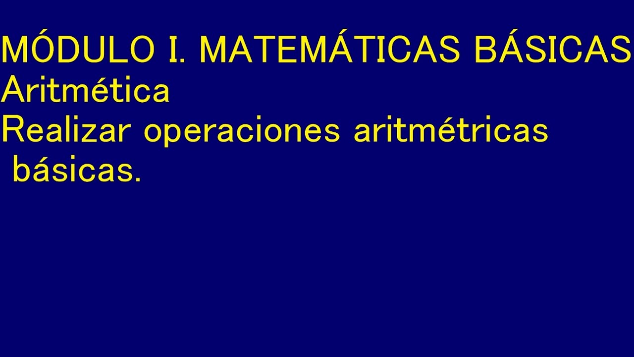Guía De Estudio: Operaciones Aritméticas Básicas – TSQK