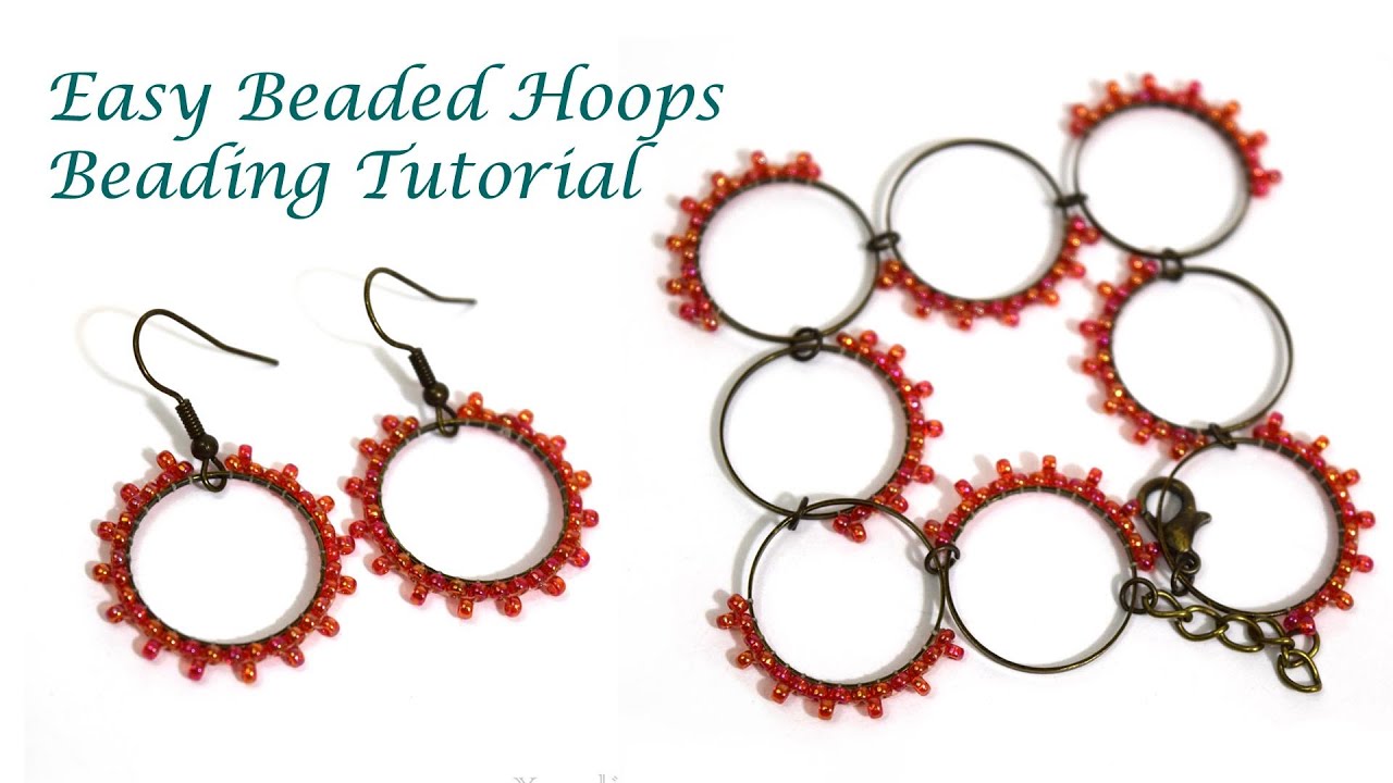 Easy Beaded Hoops | Beading Tutorial - YouTube