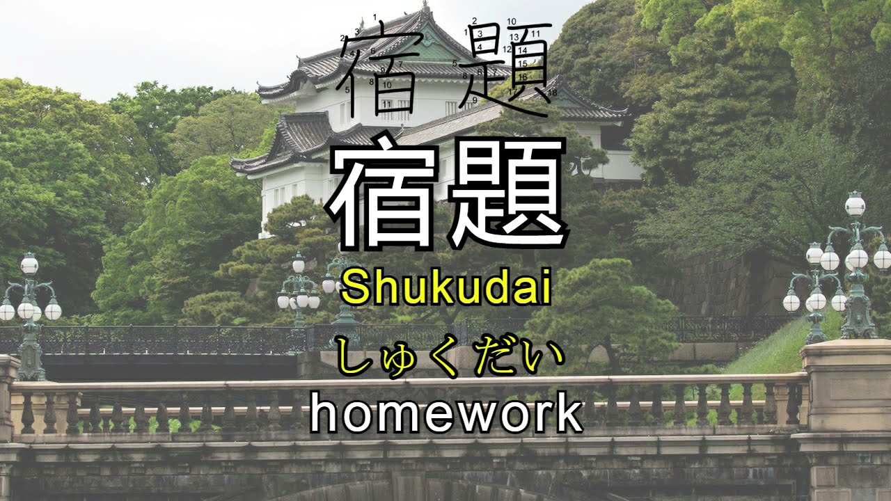 Genki 1, Lesson 5 Vocabulary, with Kanji strokes - YouTube