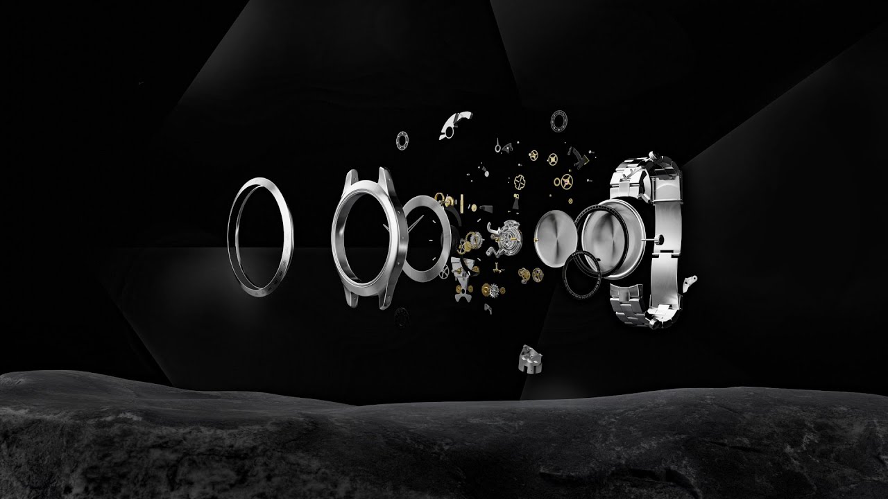 3D watch design with exploded view - YouTube