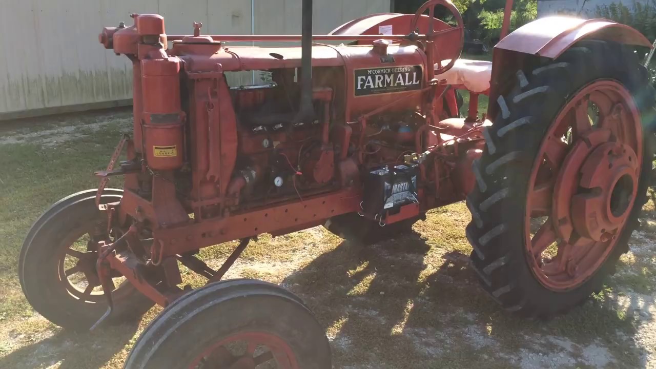 How to start a Farmall F-12 Tractor - YouTube