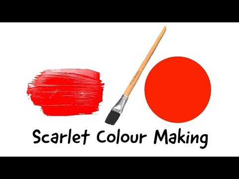 Scarlet Colour | How To Make Scarlet Red Colour | Colour Mixing | Almin ...