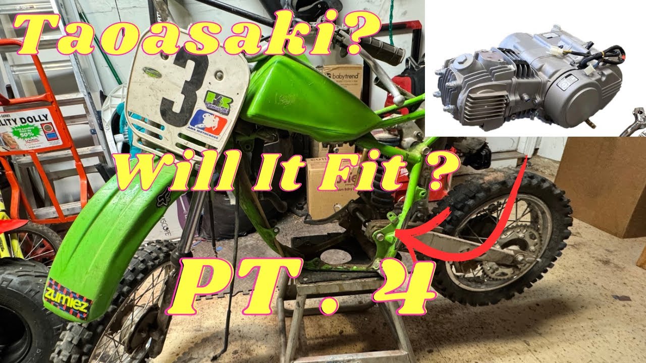 Swapping a Tao Tao 110cc engine into a kx 60 frame :PT 4 … IT LIVES ...