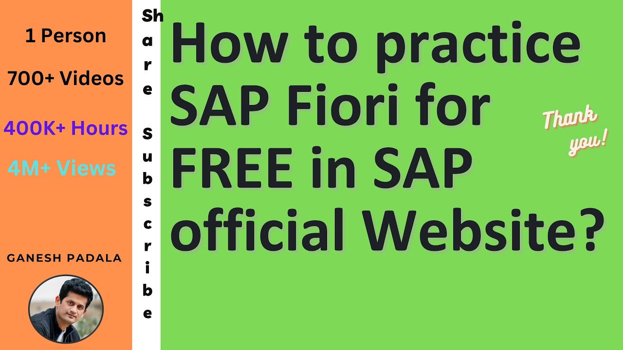 How to practice SAP S4 HANA Fiori for FREE in SAP official Website ...