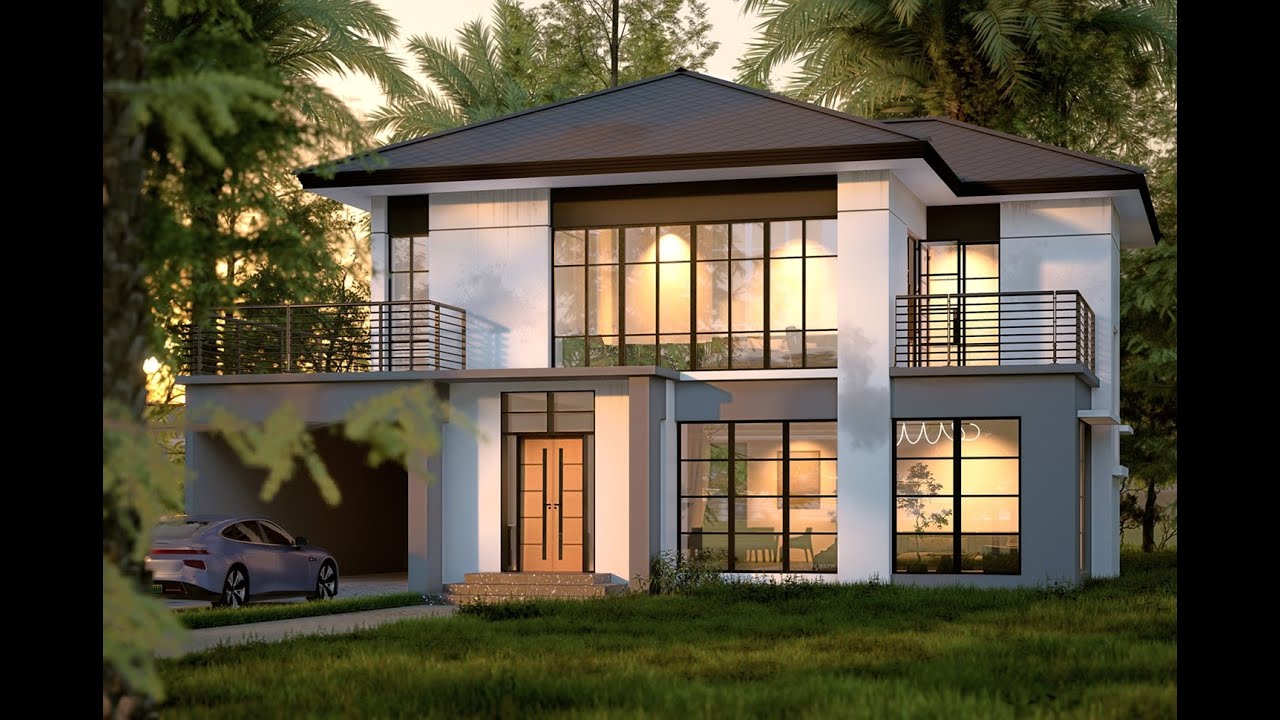Cinematic Animation of a Duplex House in Thailand - YouTube